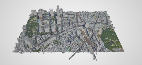 modelo 3d mapa del área de la estación shinjuku de japón - TurboSquid ...