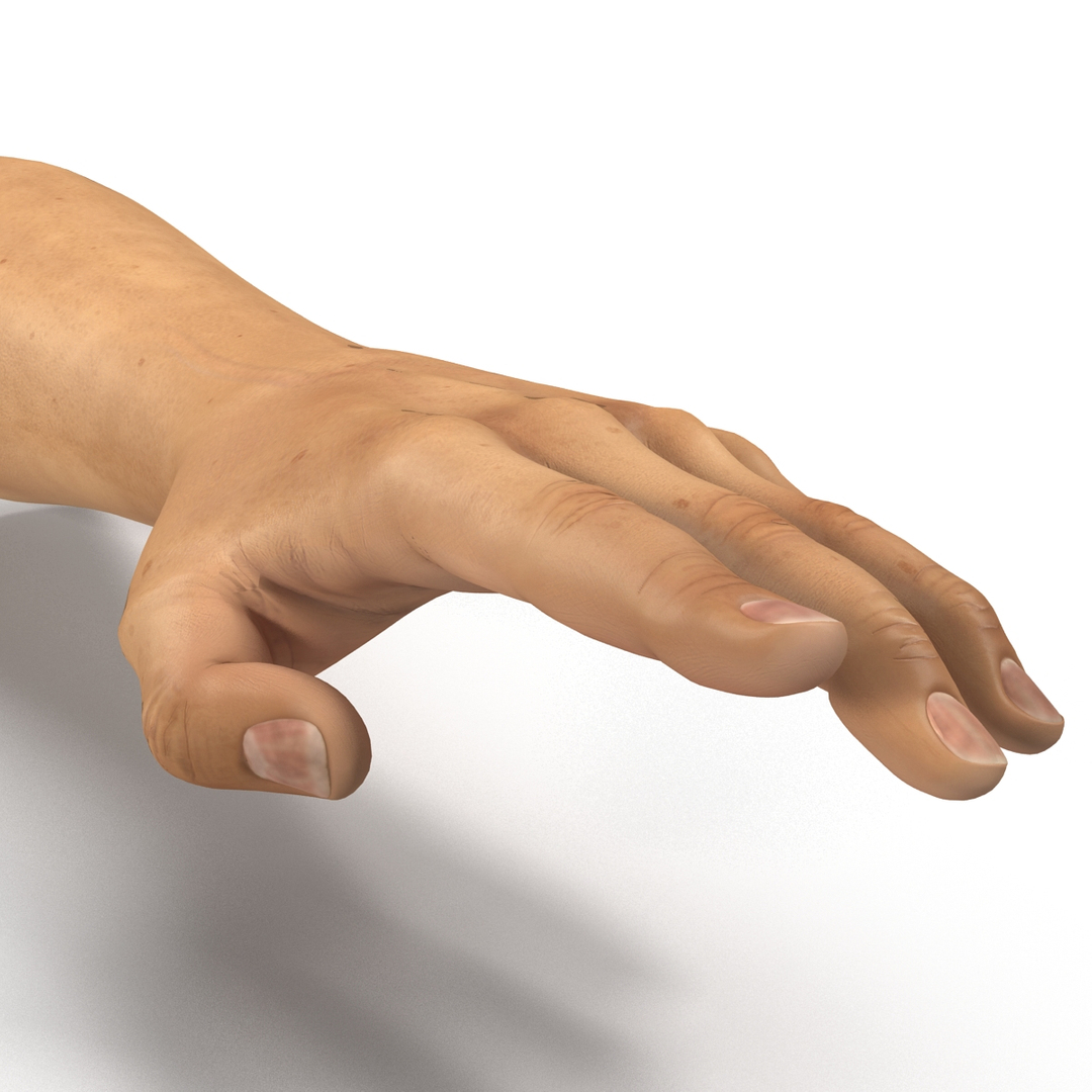 3d man hands 2 rigged