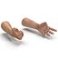 3d Man Hands 2 Rigged