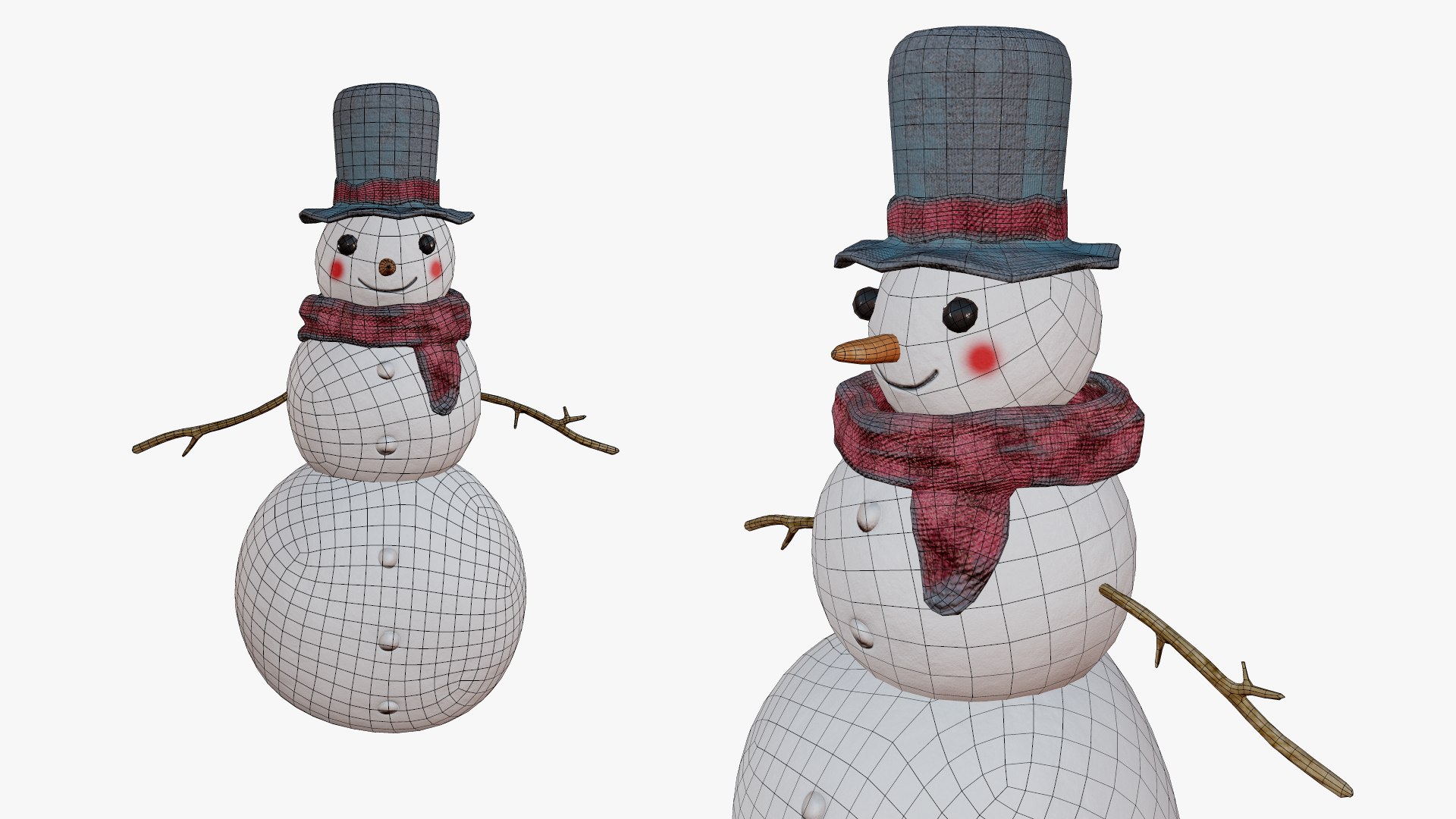 3D Model Snowman - TurboSquid 1987358