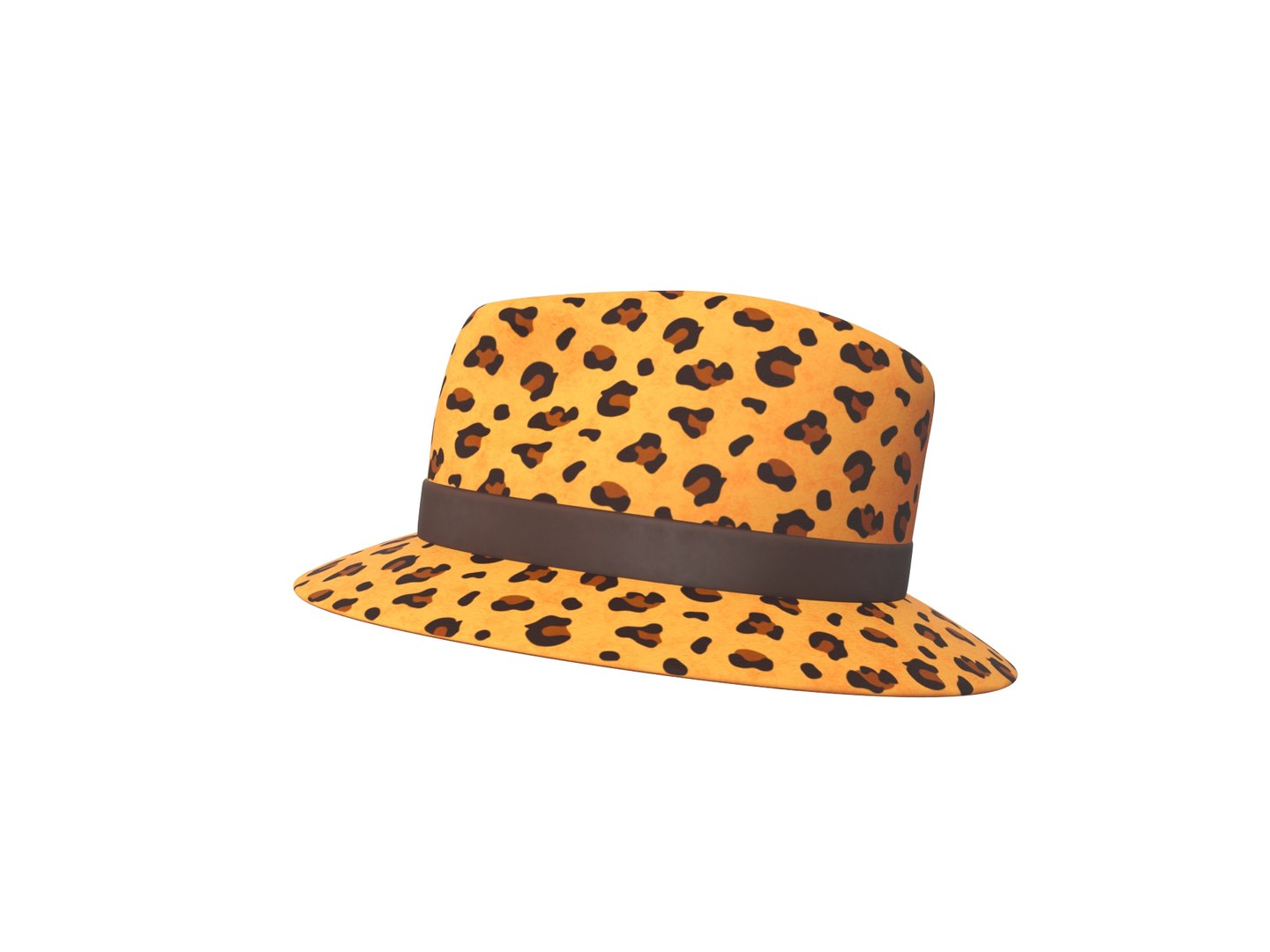 Leopard Fedora Hat 3D - TurboSquid 1814206