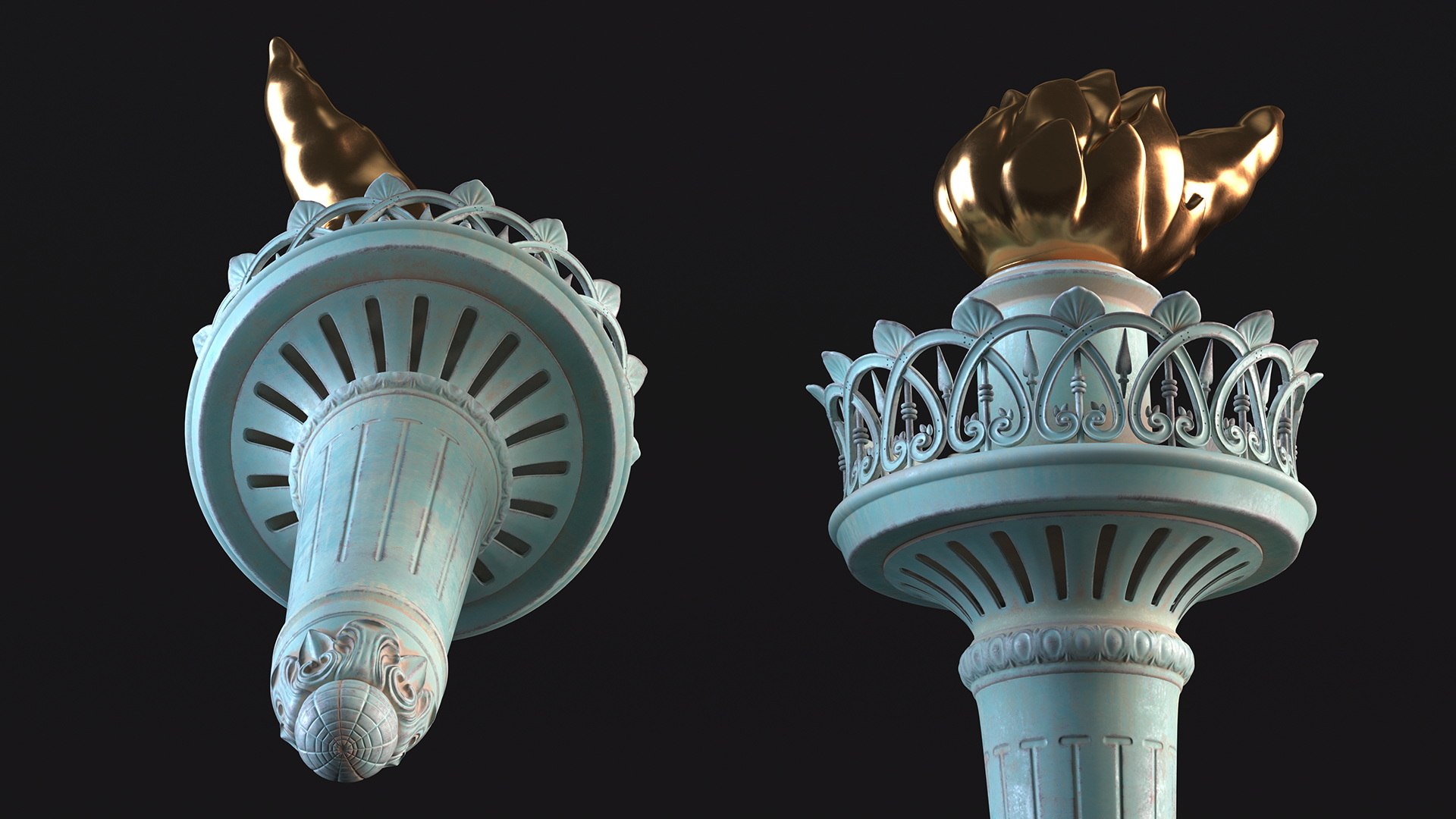 Statue Of Liberty Torch 3D - TurboSquid 2047654