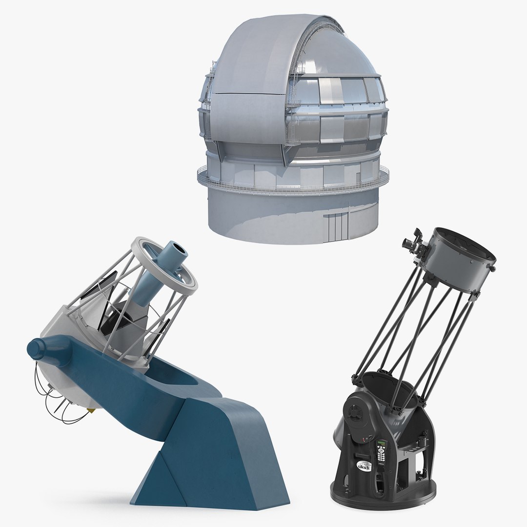3D model observatory telescopes 2 - TurboSquid 1676814