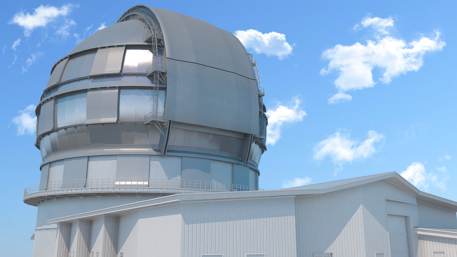 3D model observatory telescopes 2 - TurboSquid 1676814
