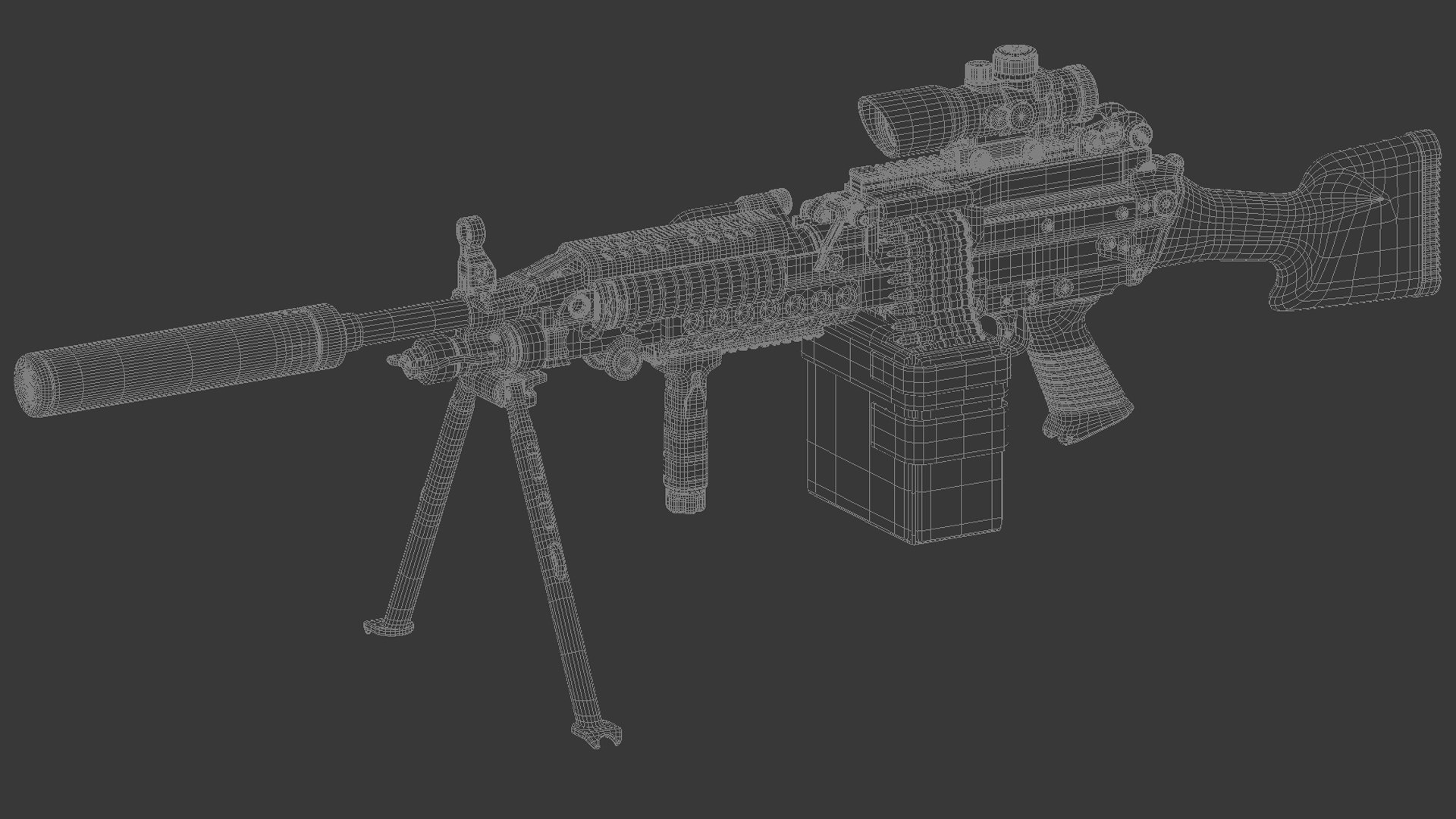 3D Mk 48 LWMG High polygon - TurboSquid 1955154
