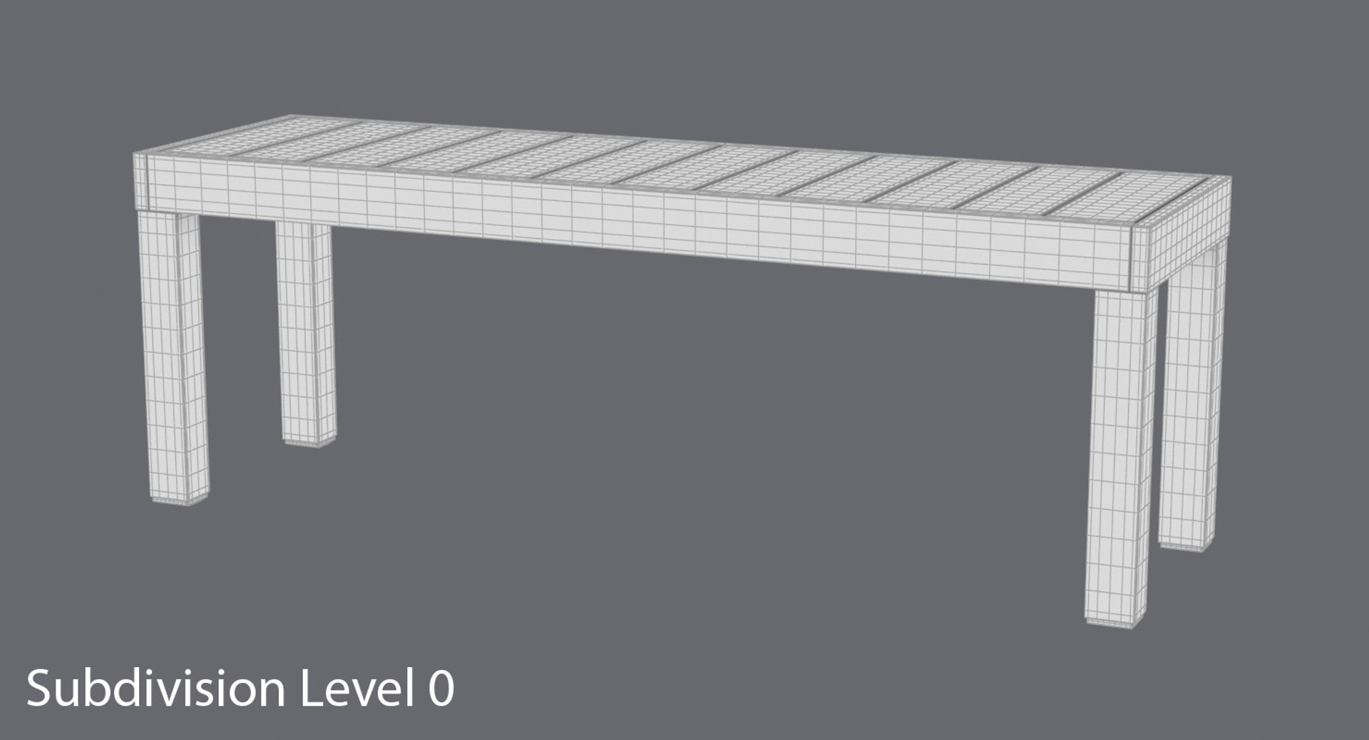 3d model outdoor bench