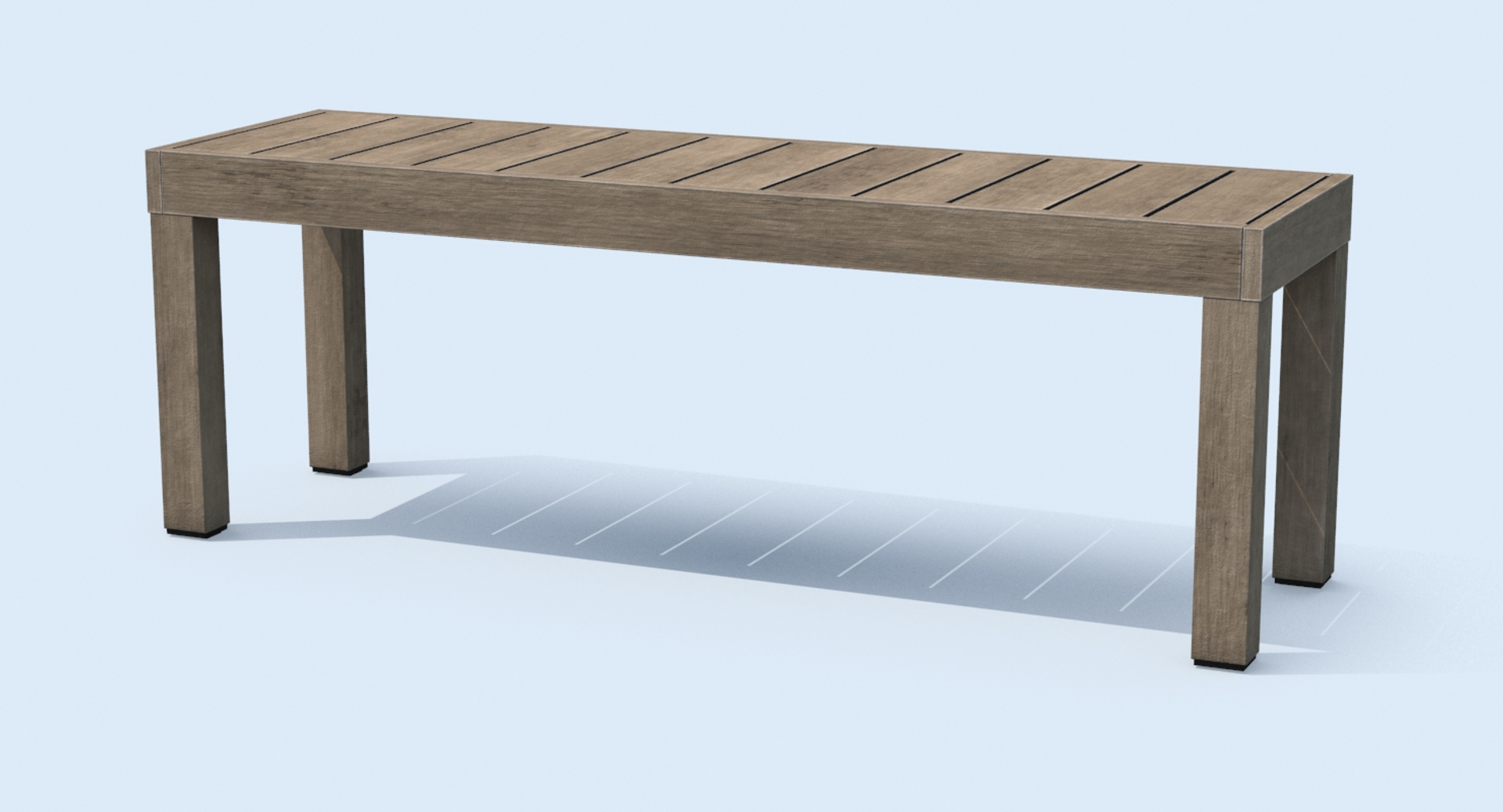 3d model outdoor bench