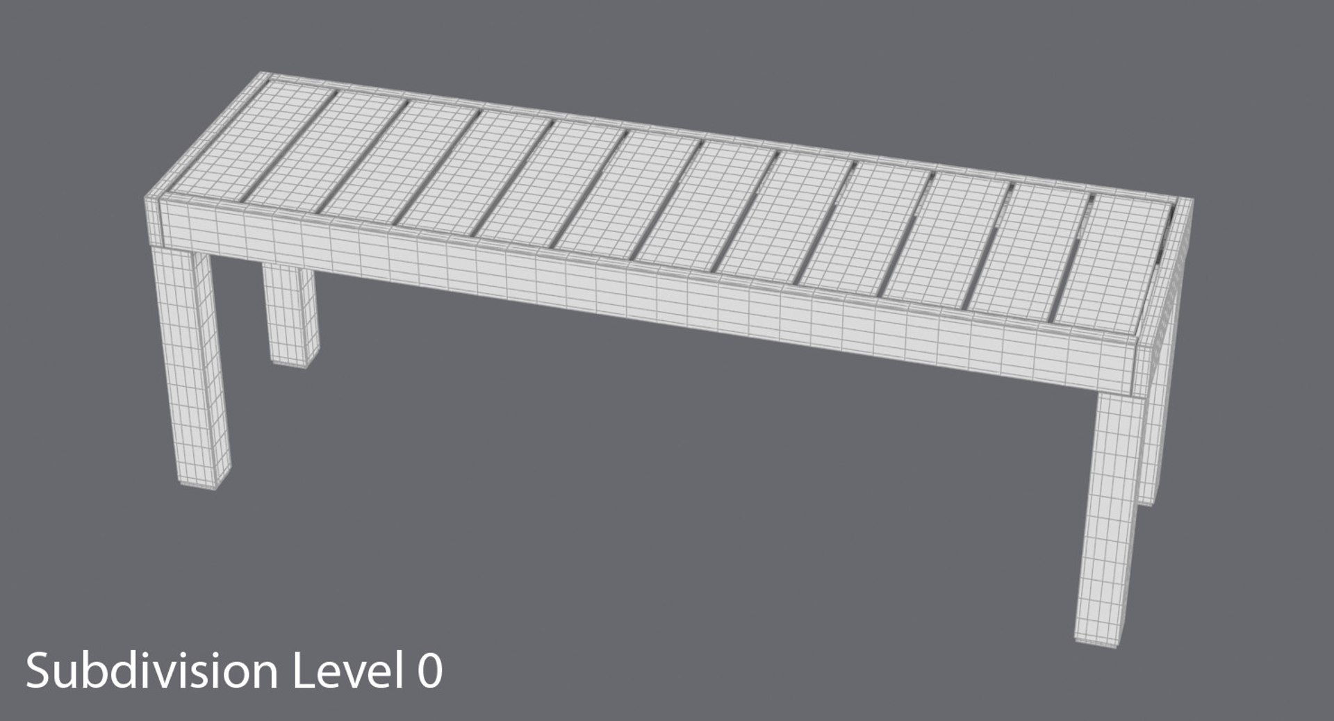 3d model outdoor bench