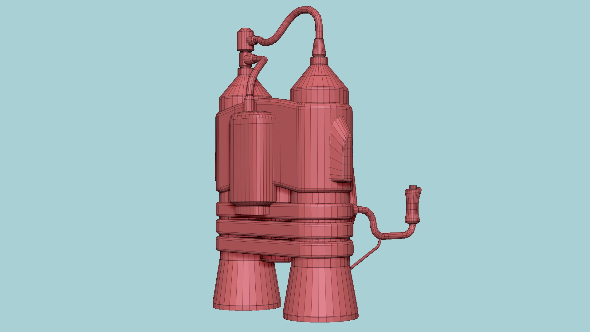 3D Jetpack E04 Red Black - SciFi Character Design - TurboSquid 1962088