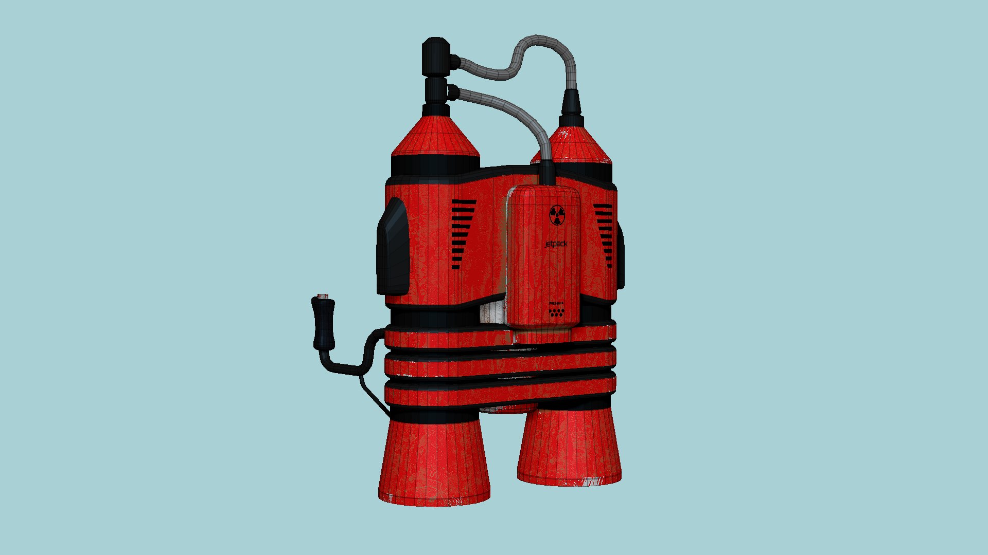 3D Jetpack E04 Red Black - SciFi Character Design - TurboSquid 1962088