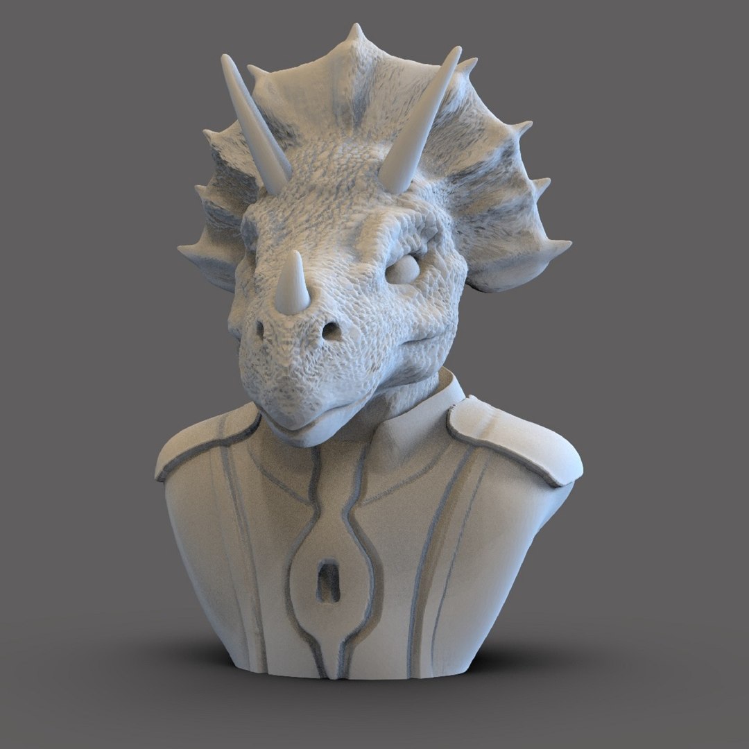 Dino Head Bust Model - TurboSquid 2364650