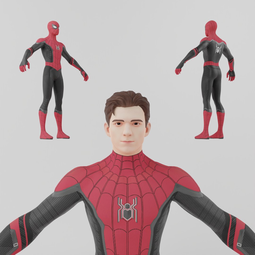 Spiderman Tom Holland Lowpoly rigged 3D 모델 - TurboSquid 2034537