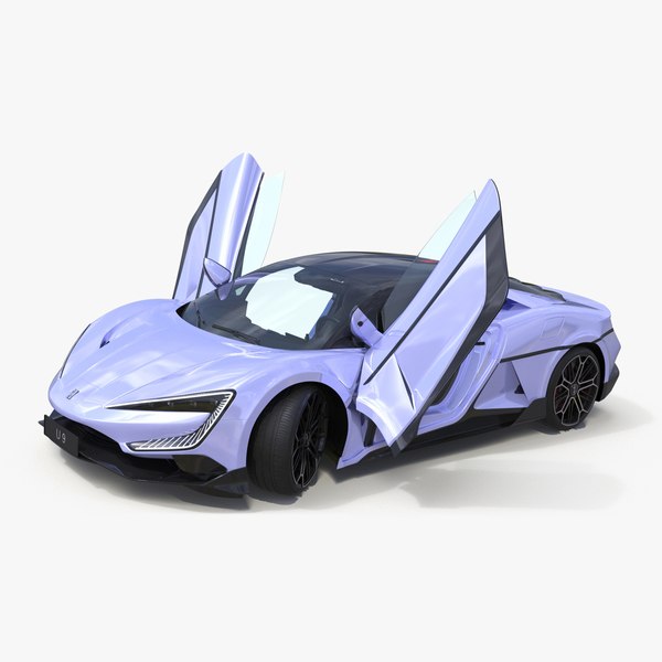 modèle 3D de La supercar BYD Yangwang U9 Violet prête pour Cinema 4D ...