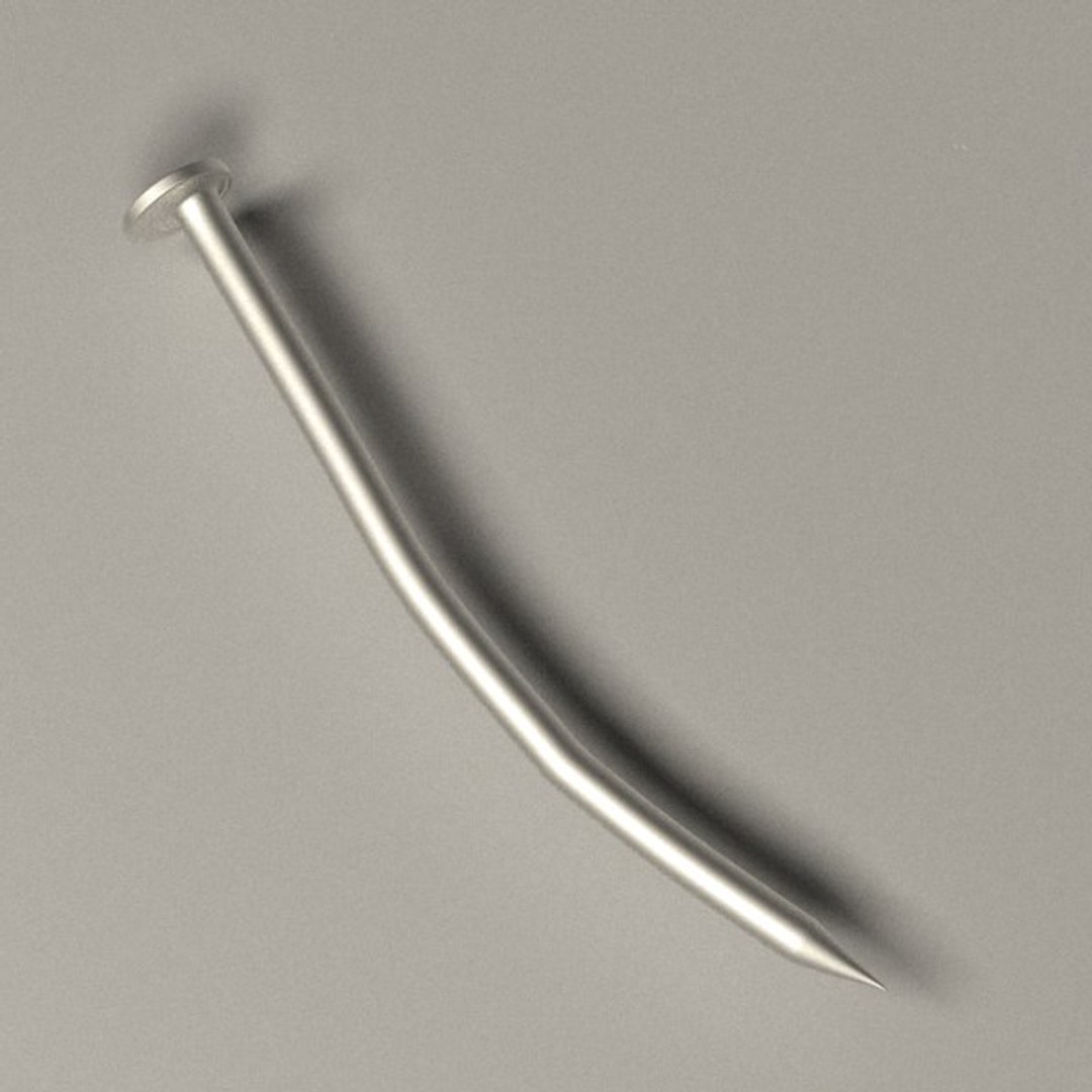 3d model bended nail