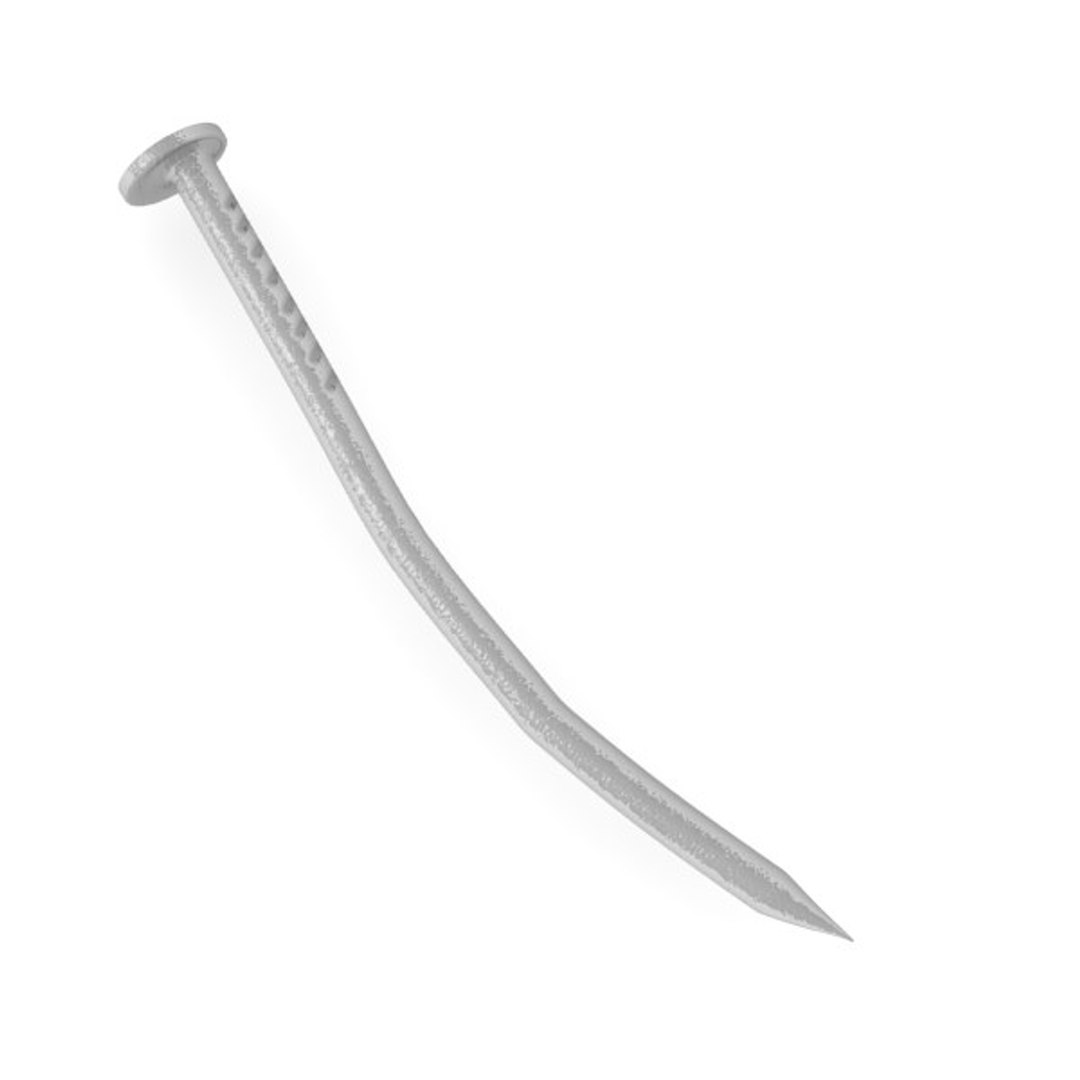 3d model bended nail