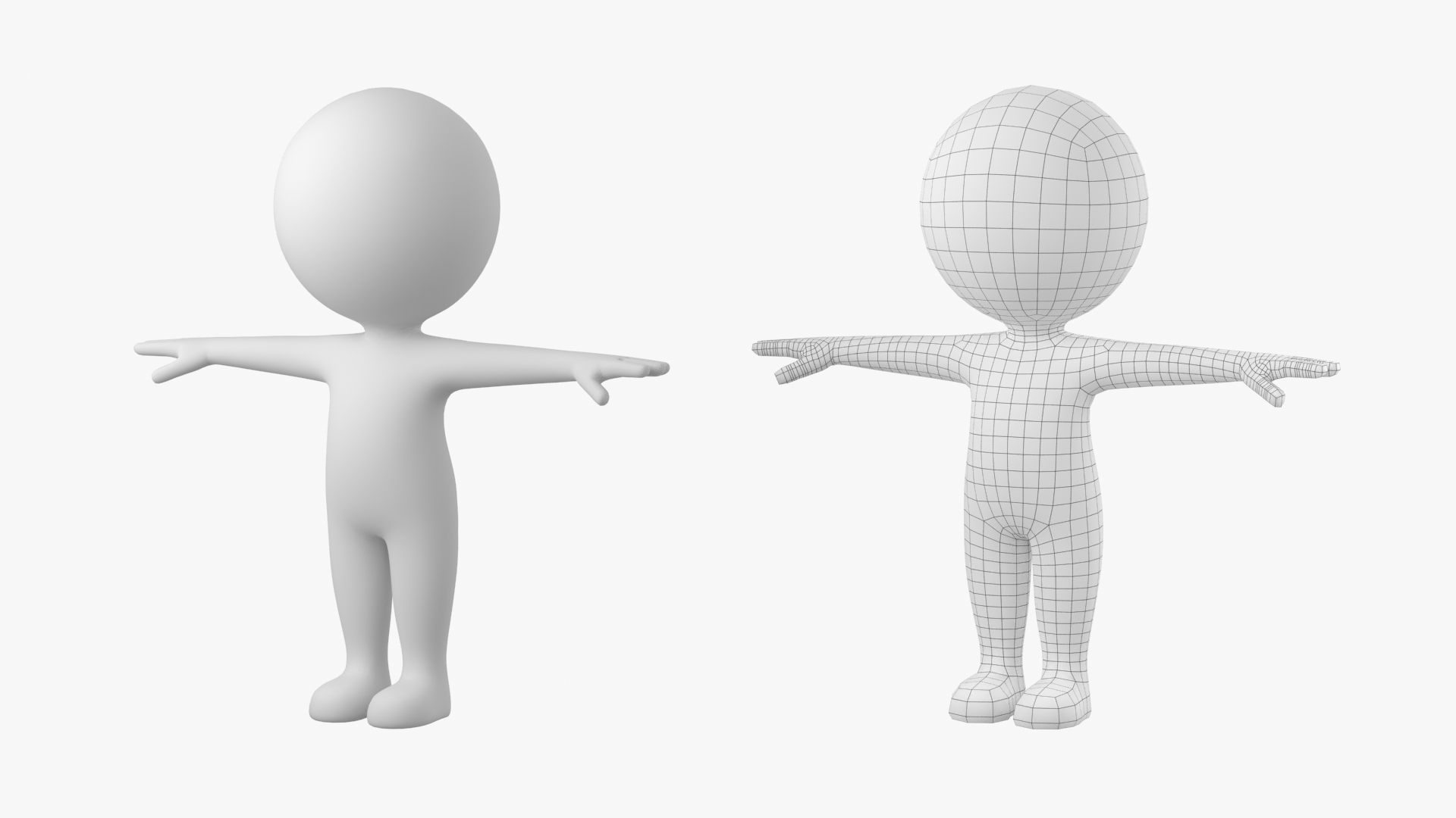 Cute Stylized Stickman In T-Pose 3D - TurboSquid 2099791