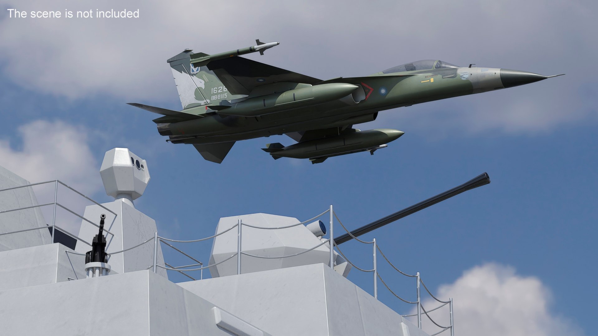 AIDC F-CK-1 Ching-Kuo Fighter Jet Green Model - TurboSquid 2273099