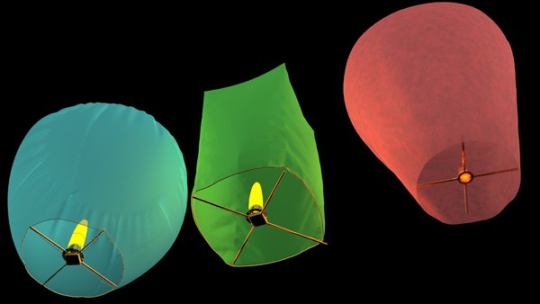 Chinese sky lantern 3D 모델 - TurboSquid 1967113