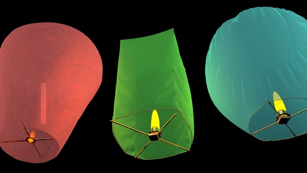 Chinese sky lantern 3D 모델 - TurboSquid 1967113