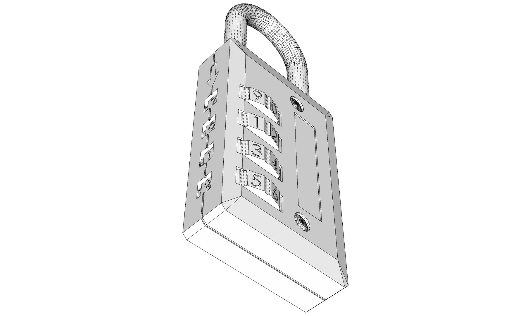 3D Model Combination Lock - TurboSquid 2168883