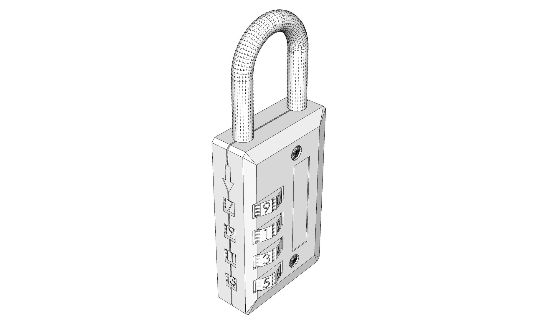 3D Model Combination Lock - TurboSquid 2168883