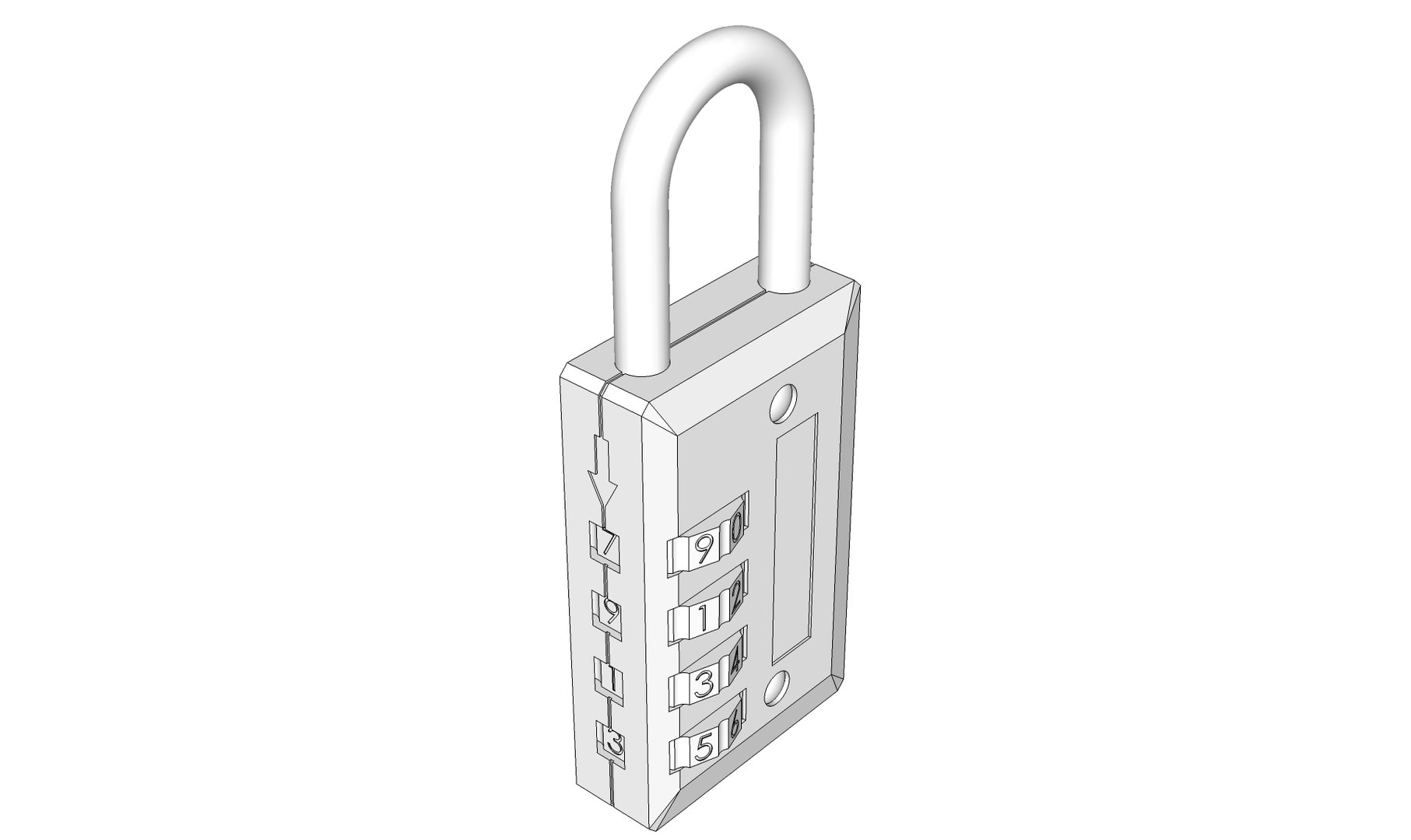 3D Model Combination Lock - TurboSquid 2168883