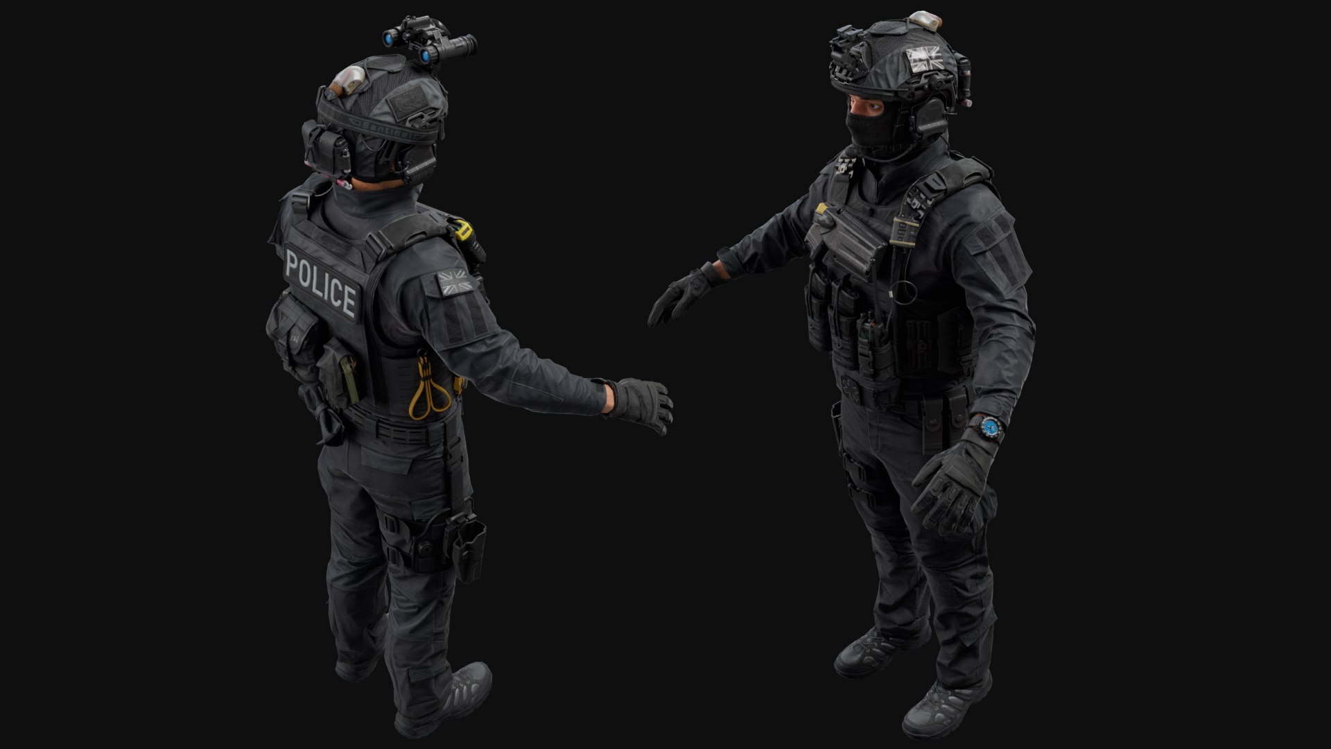 Police Tactical Soldier 3D Model - TurboSquid 2250226