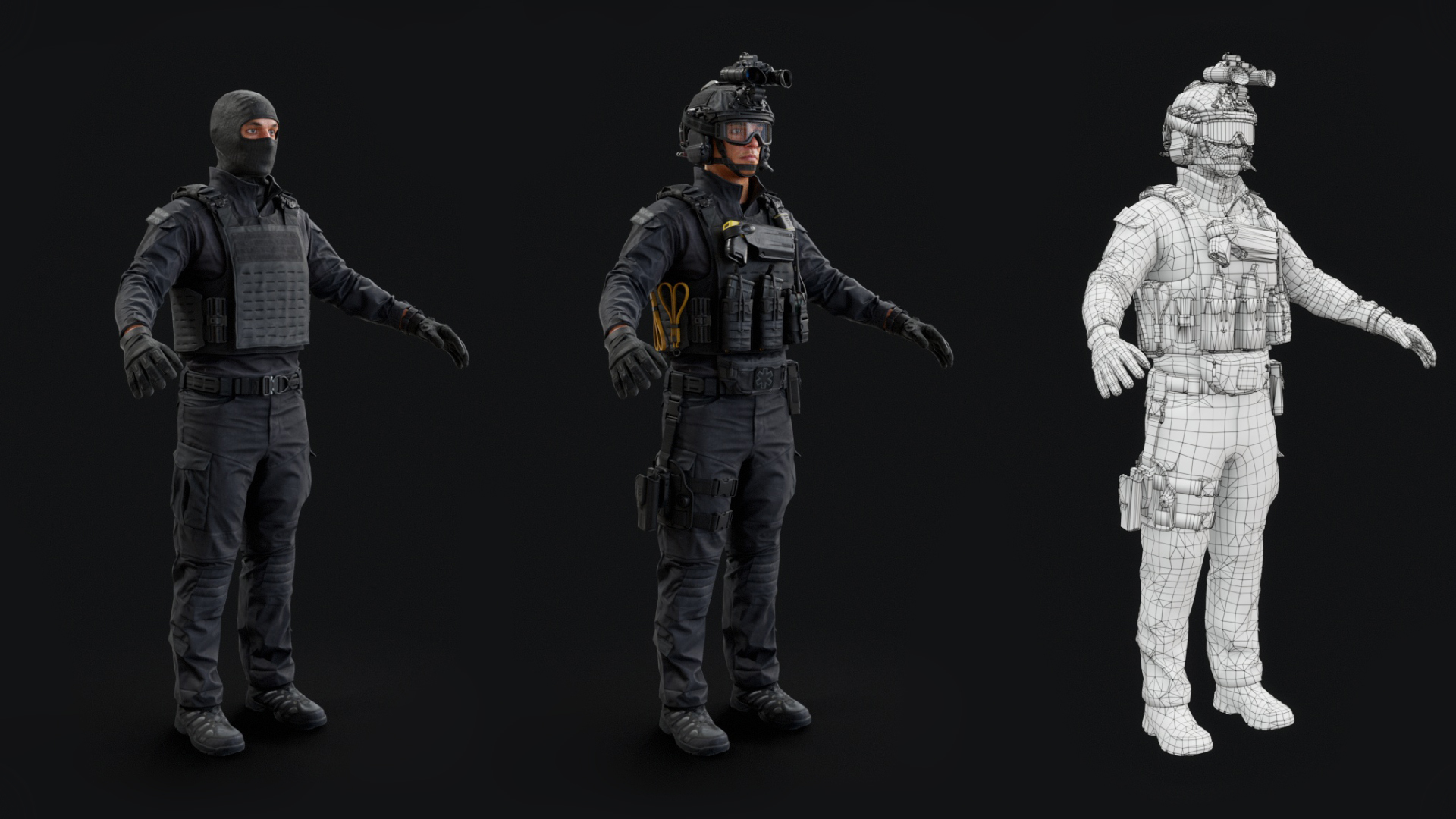 Police Tactical Soldier 3D Model - TurboSquid 2250226
