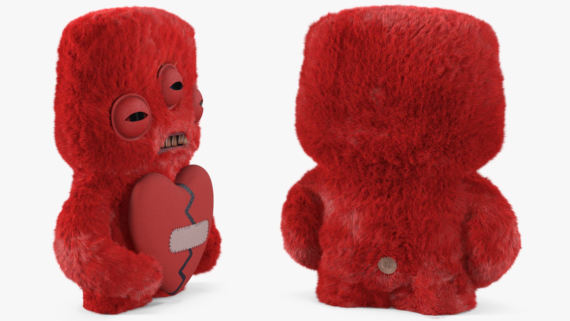 Fuggler Alien Love Fugg Plush Red Fur For Maya 3D Model - TurboSquid ...