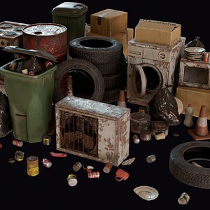 3D Garbage Set - TurboSquid 1745599