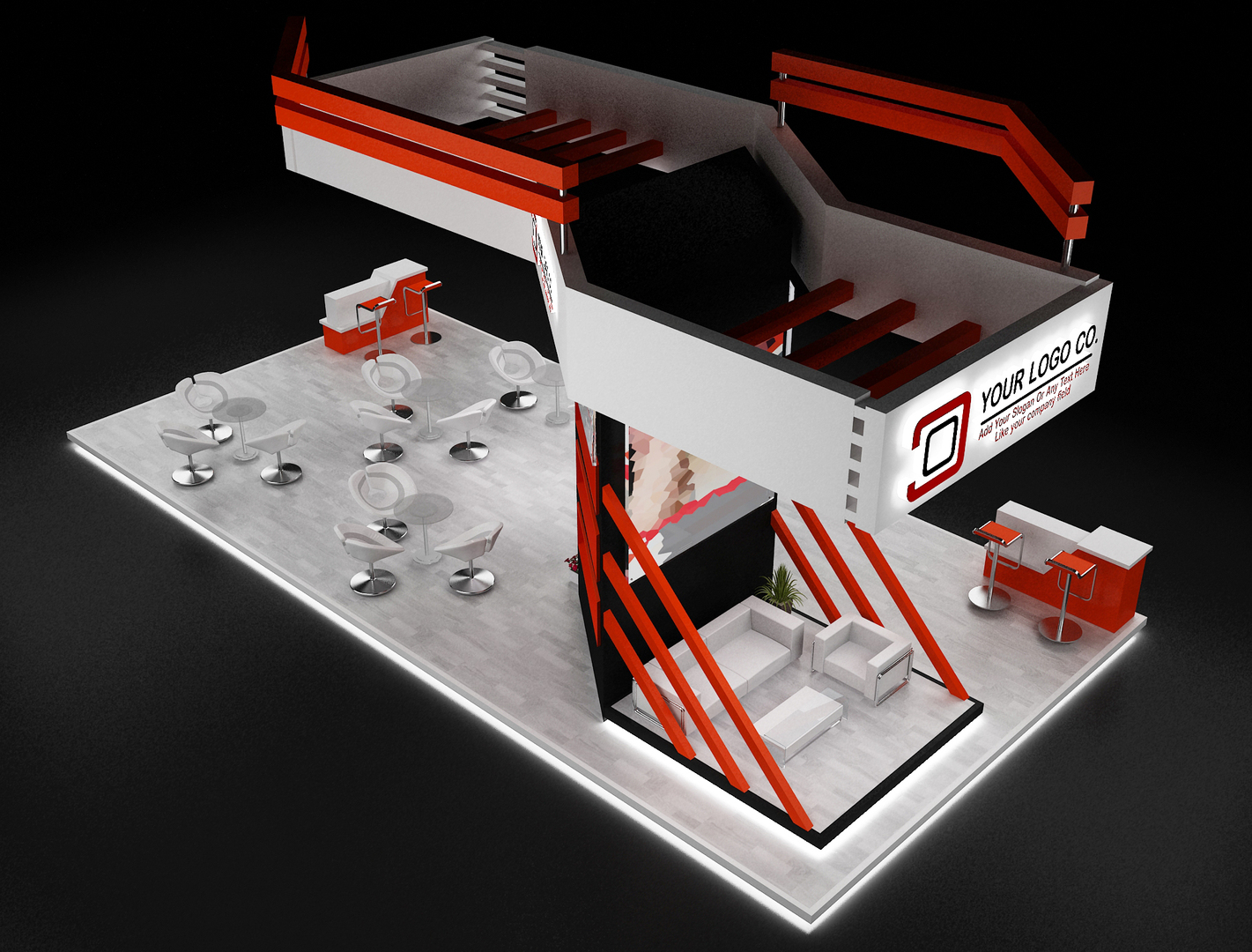 3D model Booth Exhibition Stand a628 - TurboSquid 1982536