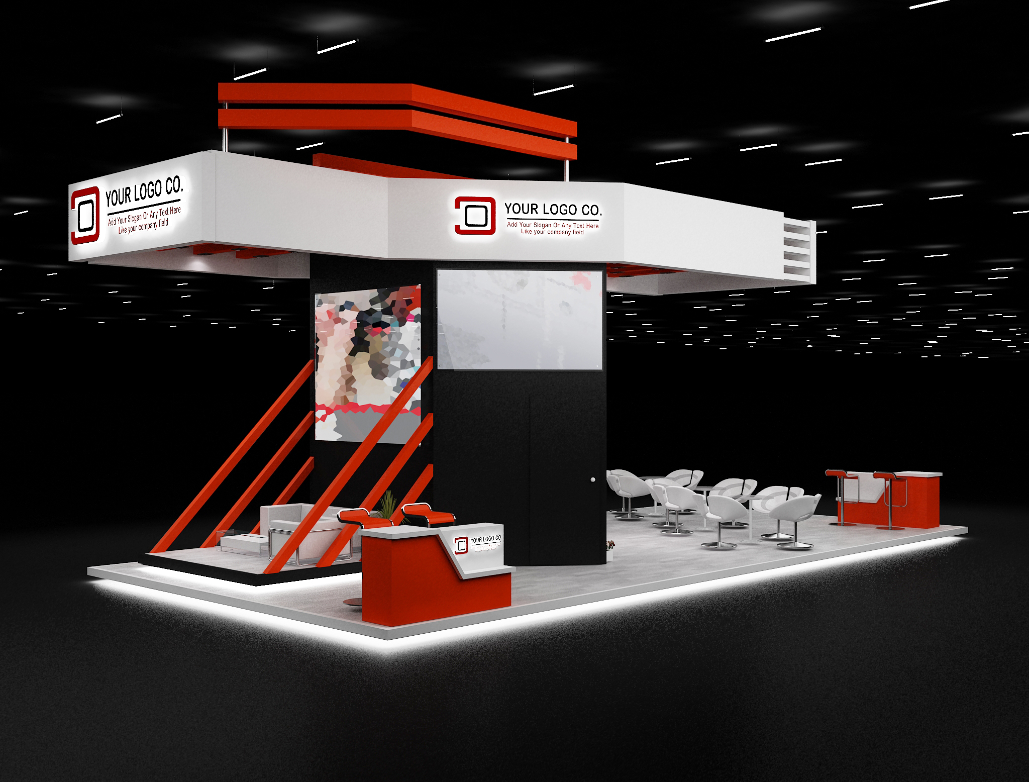 3D model Booth Exhibition Stand a628 - TurboSquid 1982536