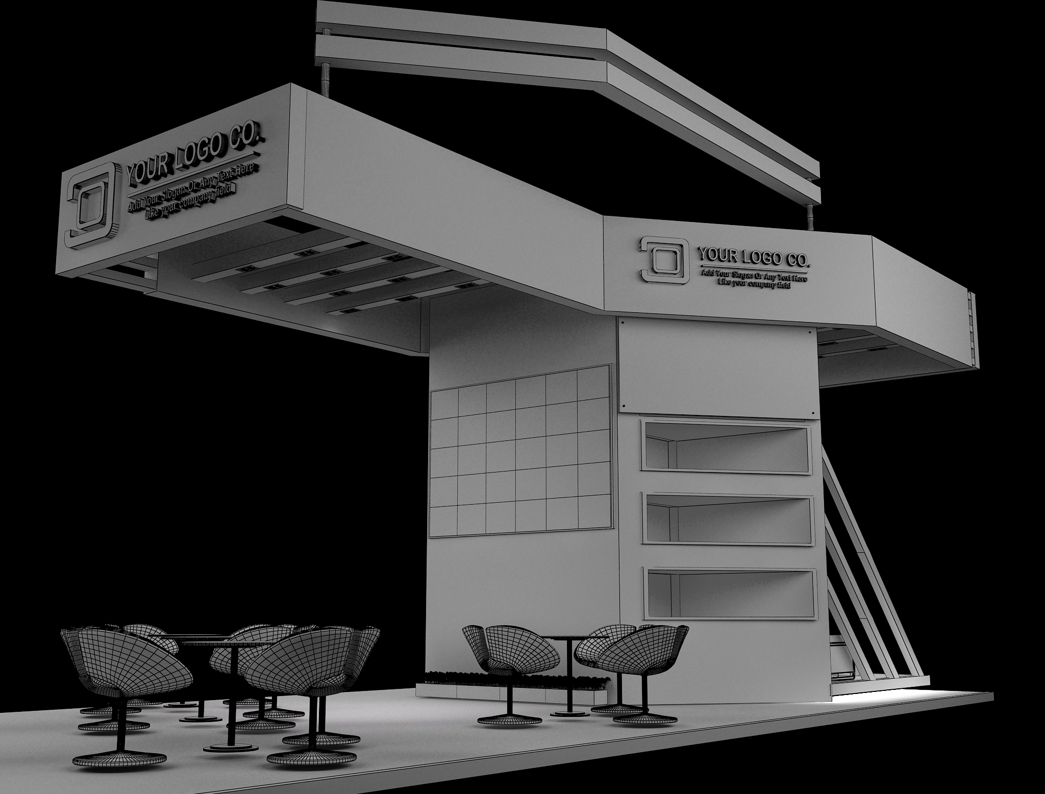 3D model Booth Exhibition Stand a628 - TurboSquid 1982536