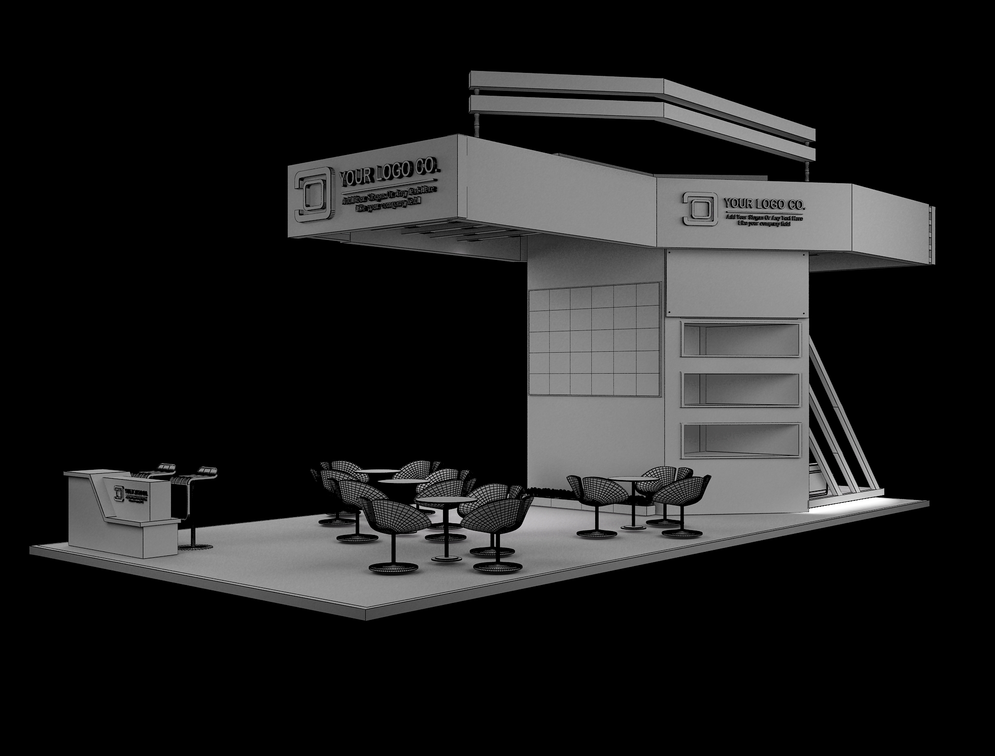 3D model Booth Exhibition Stand a628 - TurboSquid 1982536