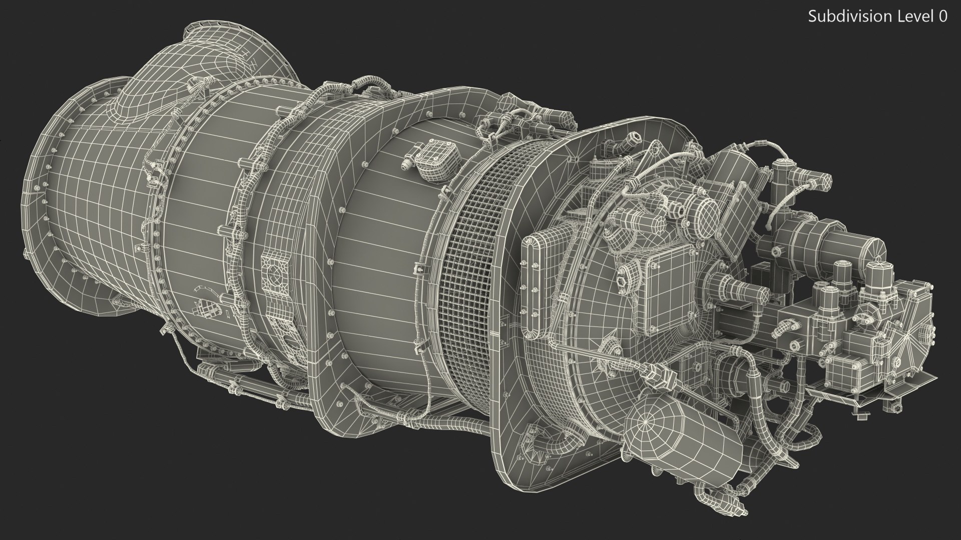 3D turboshaft engine - TurboSquid 1486521