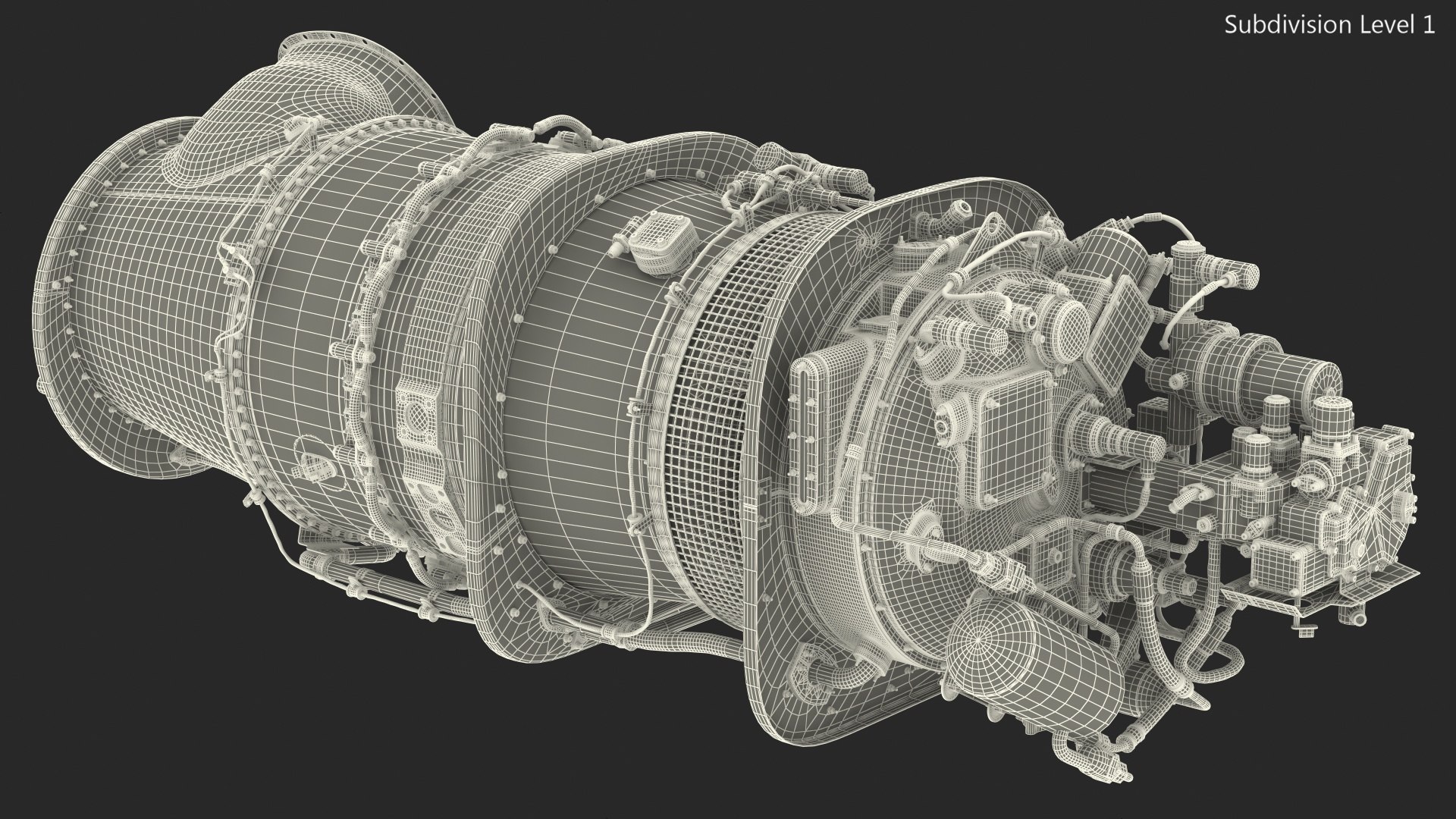 3D turboshaft engine - TurboSquid 1486521