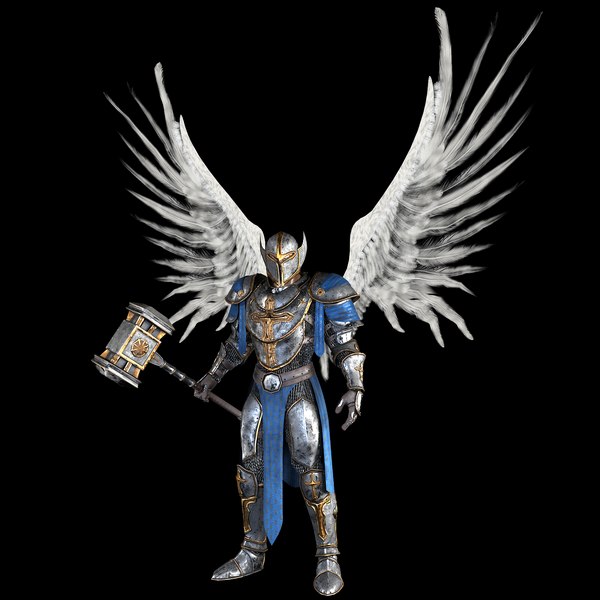 angel knight 3d obj