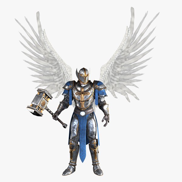 angel knight 3d obj