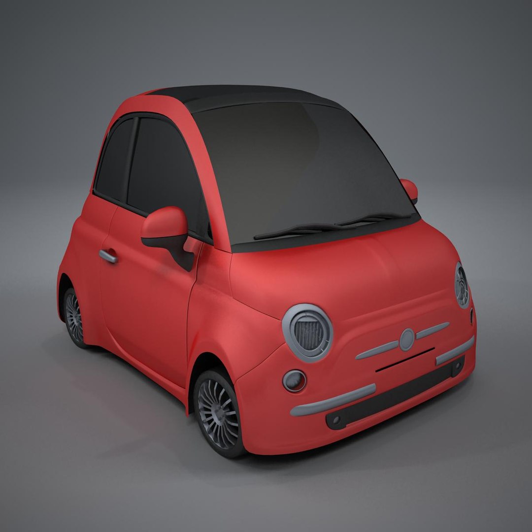 3d Cartoon Compact Car Model