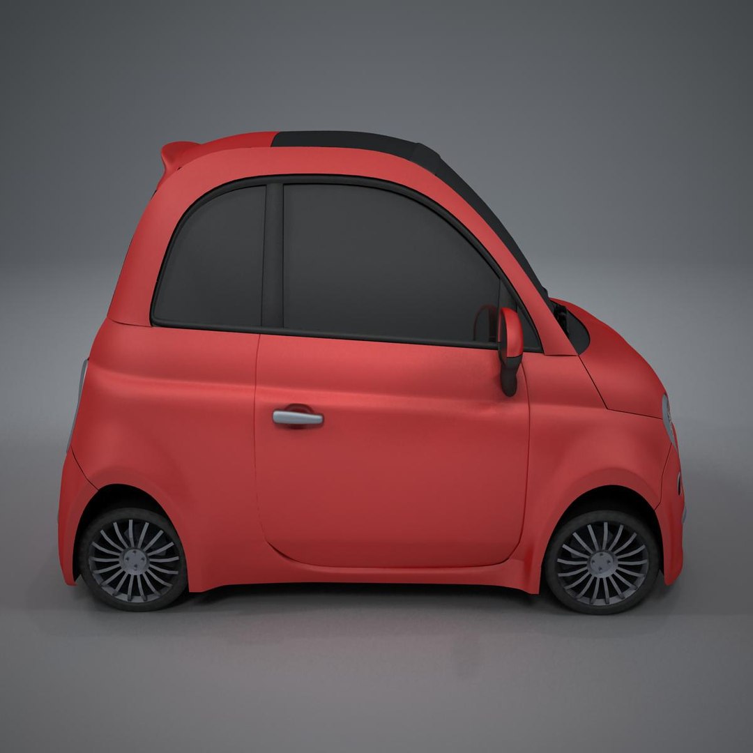 3d Cartoon Compact Car Model