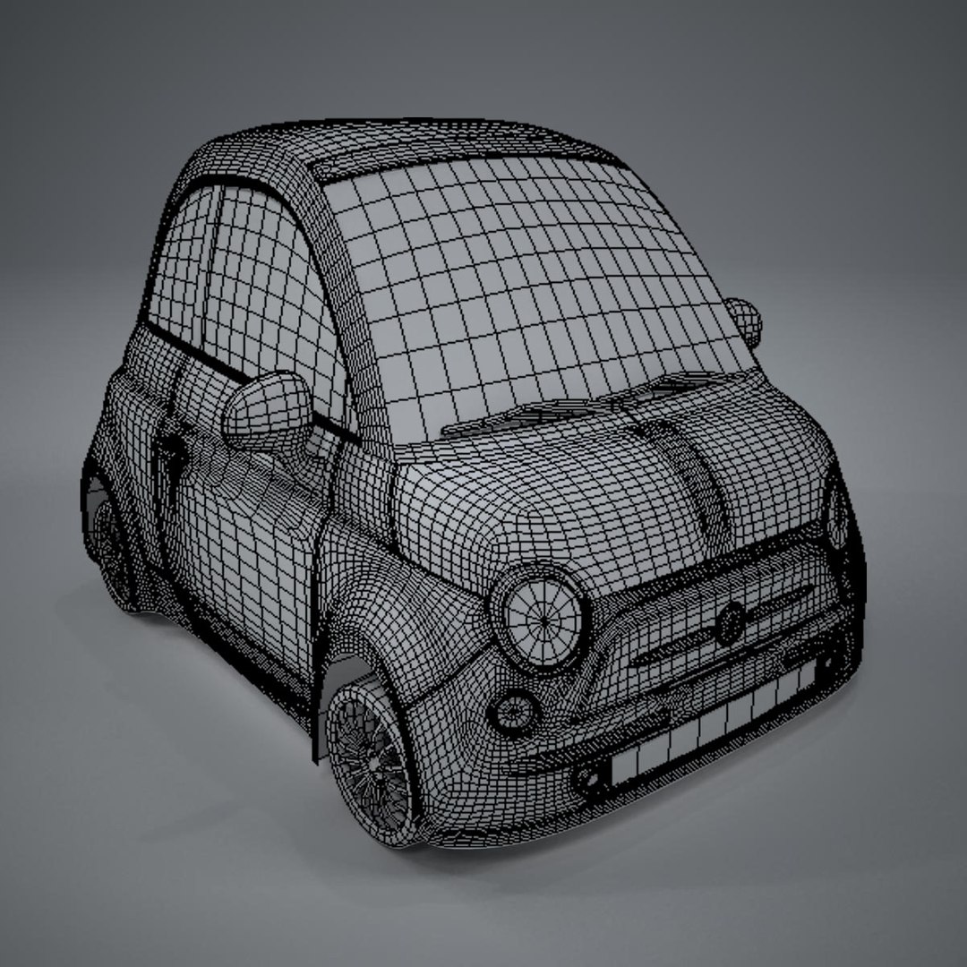 3d Cartoon Compact Car Model
