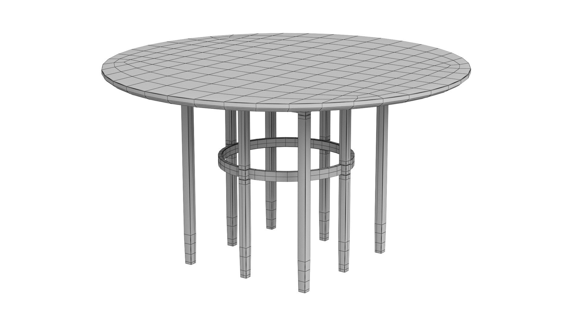 3D Round Dining Table Model - TurboSquid 2318153