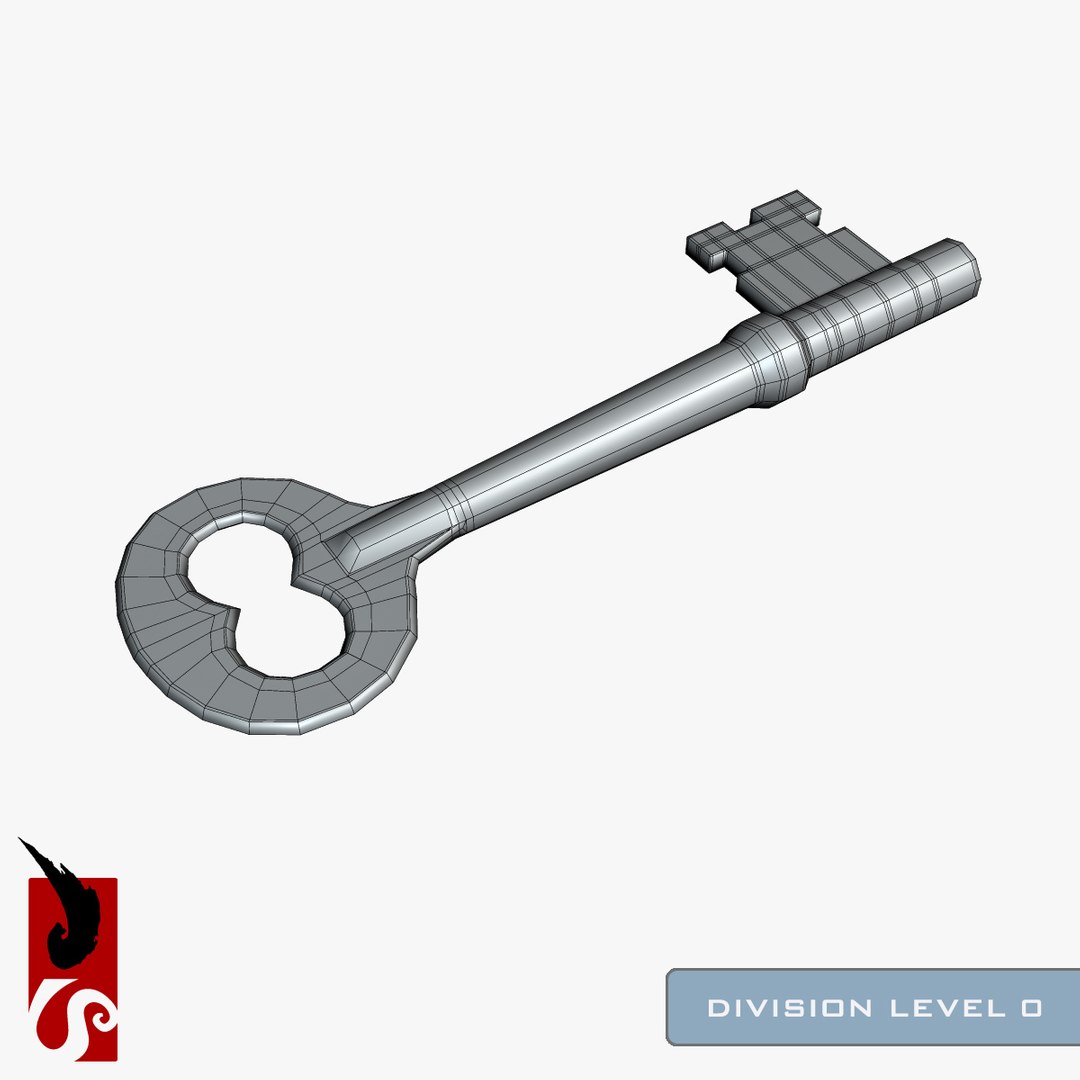 Rusted Skeleton Key 3d Model