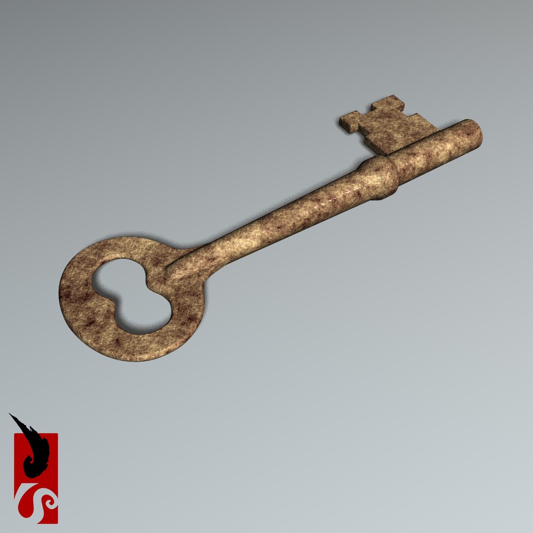 Rusted Skeleton Key 3d Model