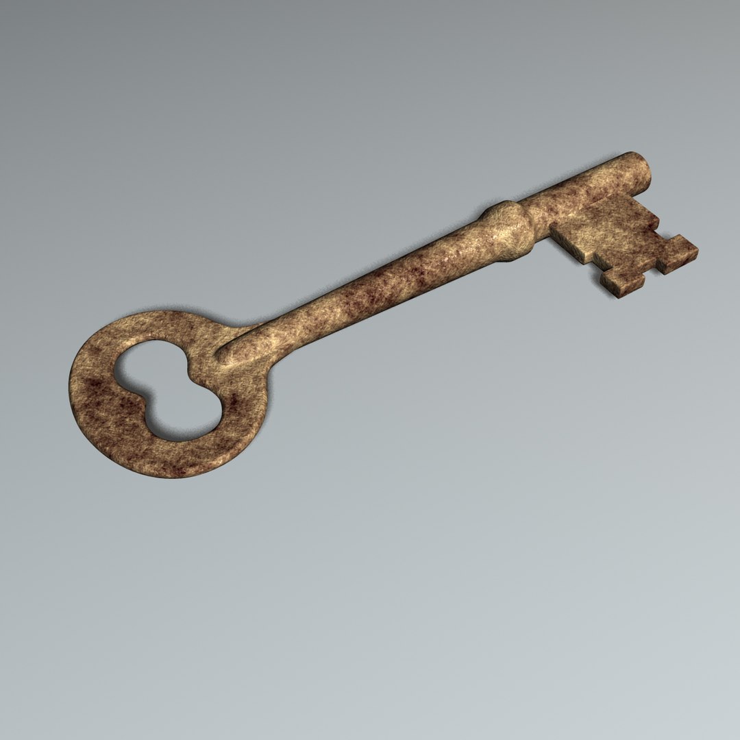 Rusted Skeleton Key 3d Model