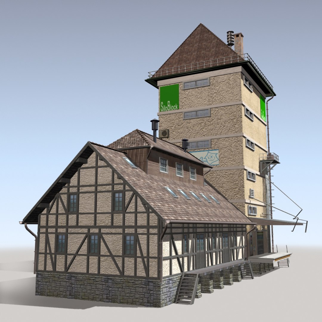 Silo Block 3d 3ds