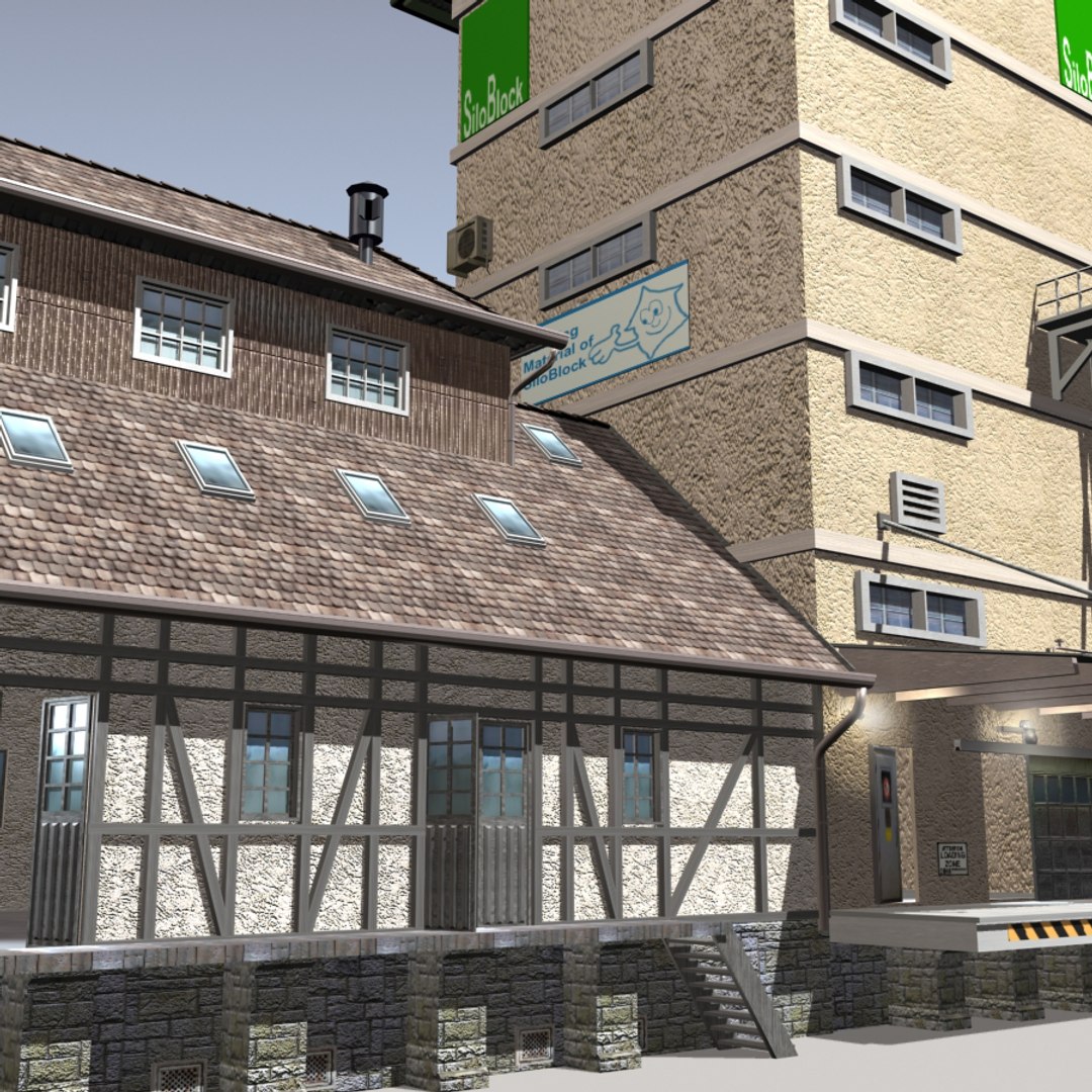 Silo Block 3d 3ds