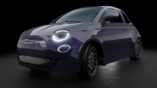 modelo 3d Fiat 500e render set - TurboSquid 2029531