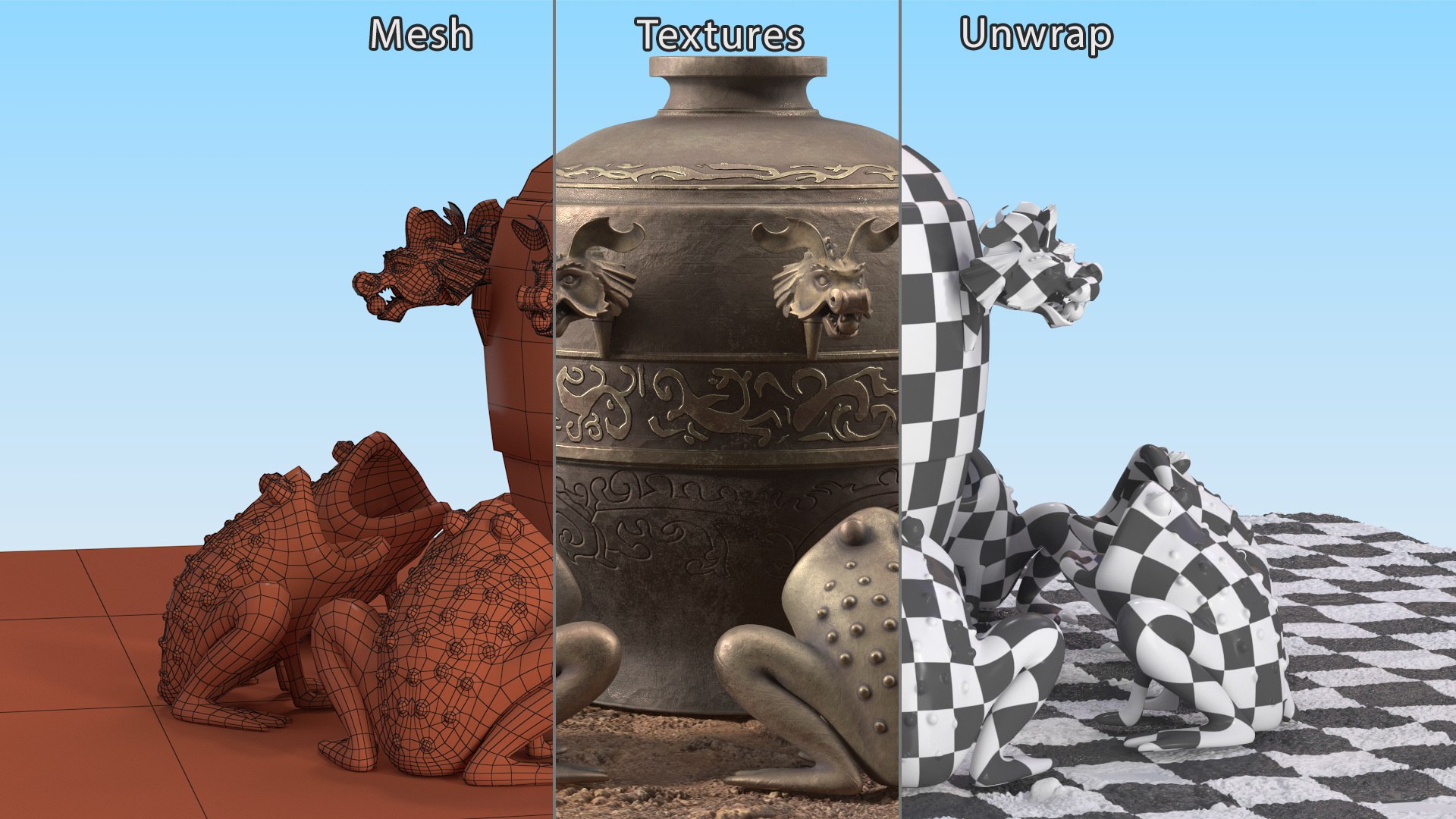 3D Ancient Chinese Seismograph On Ground - TurboSquid 2417420