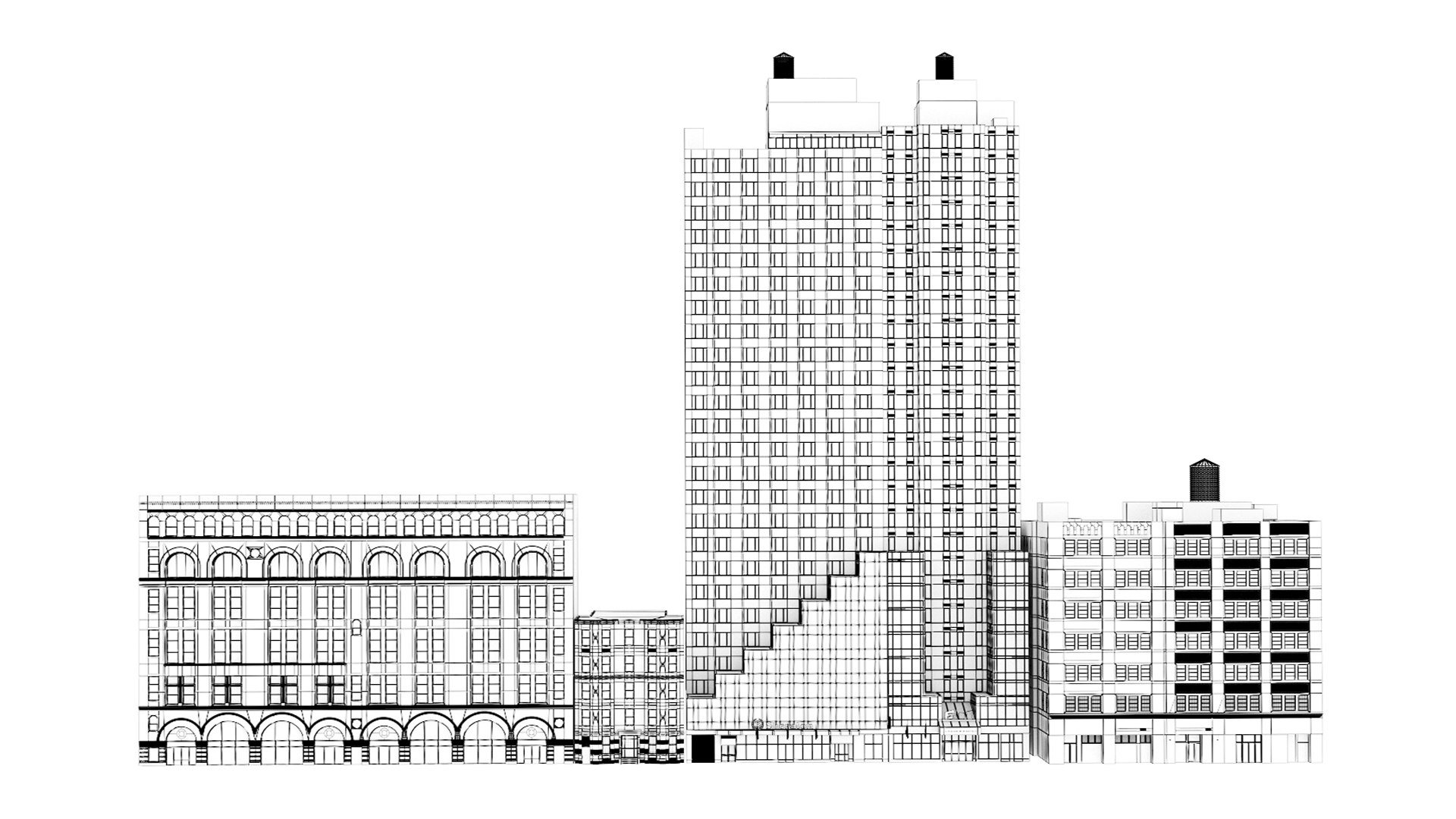 3D Model Facade Of City Point Brooklyn New York Buildings - TurboSquid ...